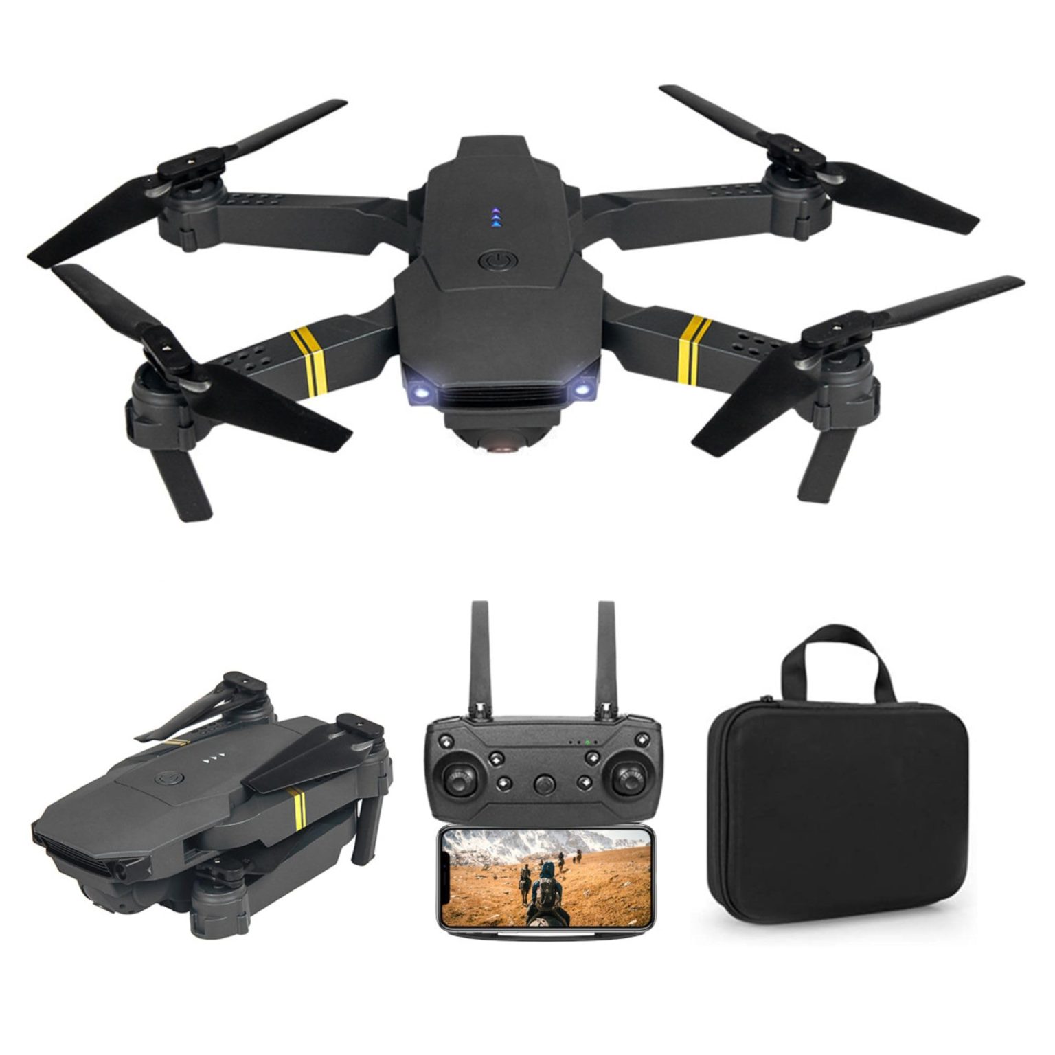 Drone with 1080P HD FPV Camera, 90° Adjustable Lens, Foldable RC ...