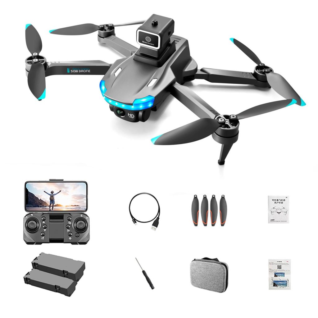 S138 Drones With Camera For Adults 4k Long Range Flying Ring Security Camera Drone Rc Plane Toys