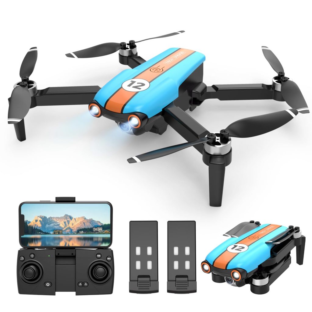 1080P HD FPV Foldable Drones with Brushless Motors, Wi-Fi RC ...