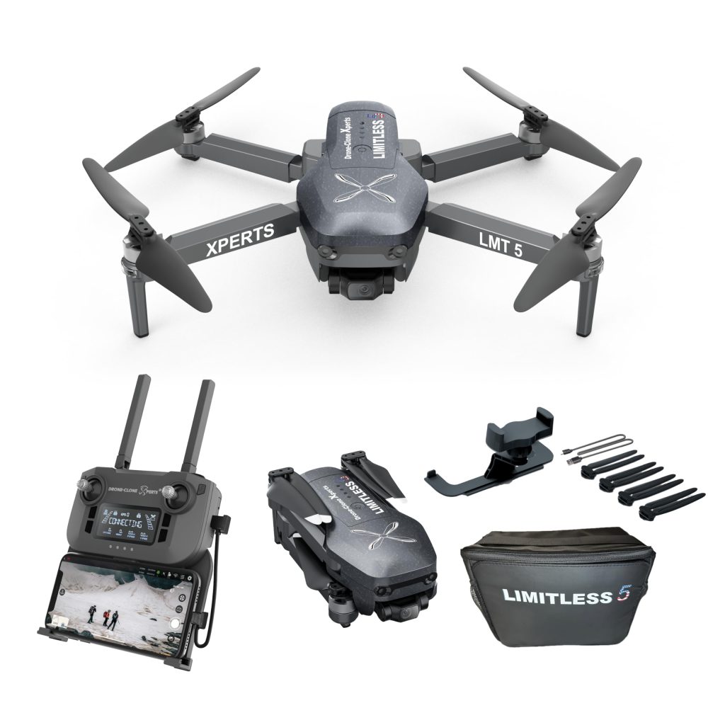 X Pro LIMITLESS 5 Camera Drone for Adults – GPS 4K UHD Drones with ...